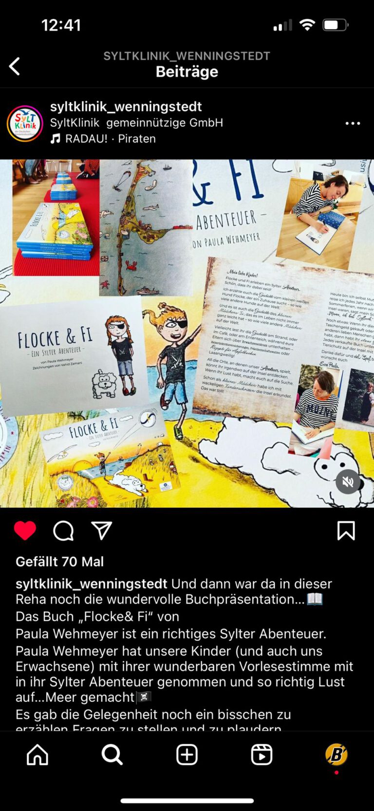 Lesung in der Syltklinik - Paula Wehmeyer